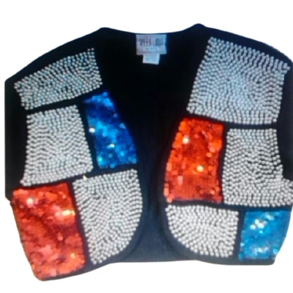 Speed Limit | Jackets & Coats | Speed Limit Red White Blue Sequin ...